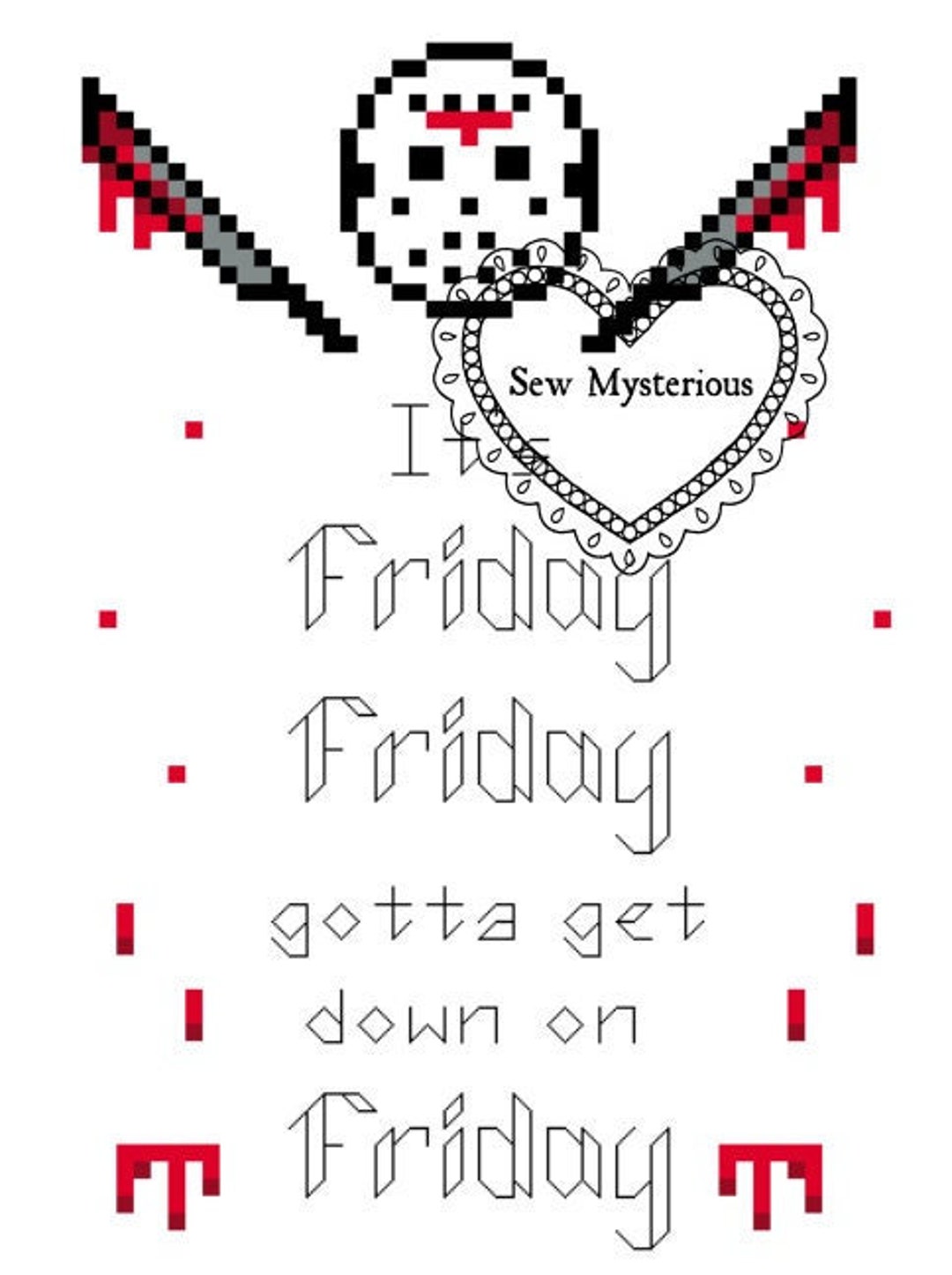 It's Friday Friday Cross Stitch Pattern PDF ONLY - Etsy