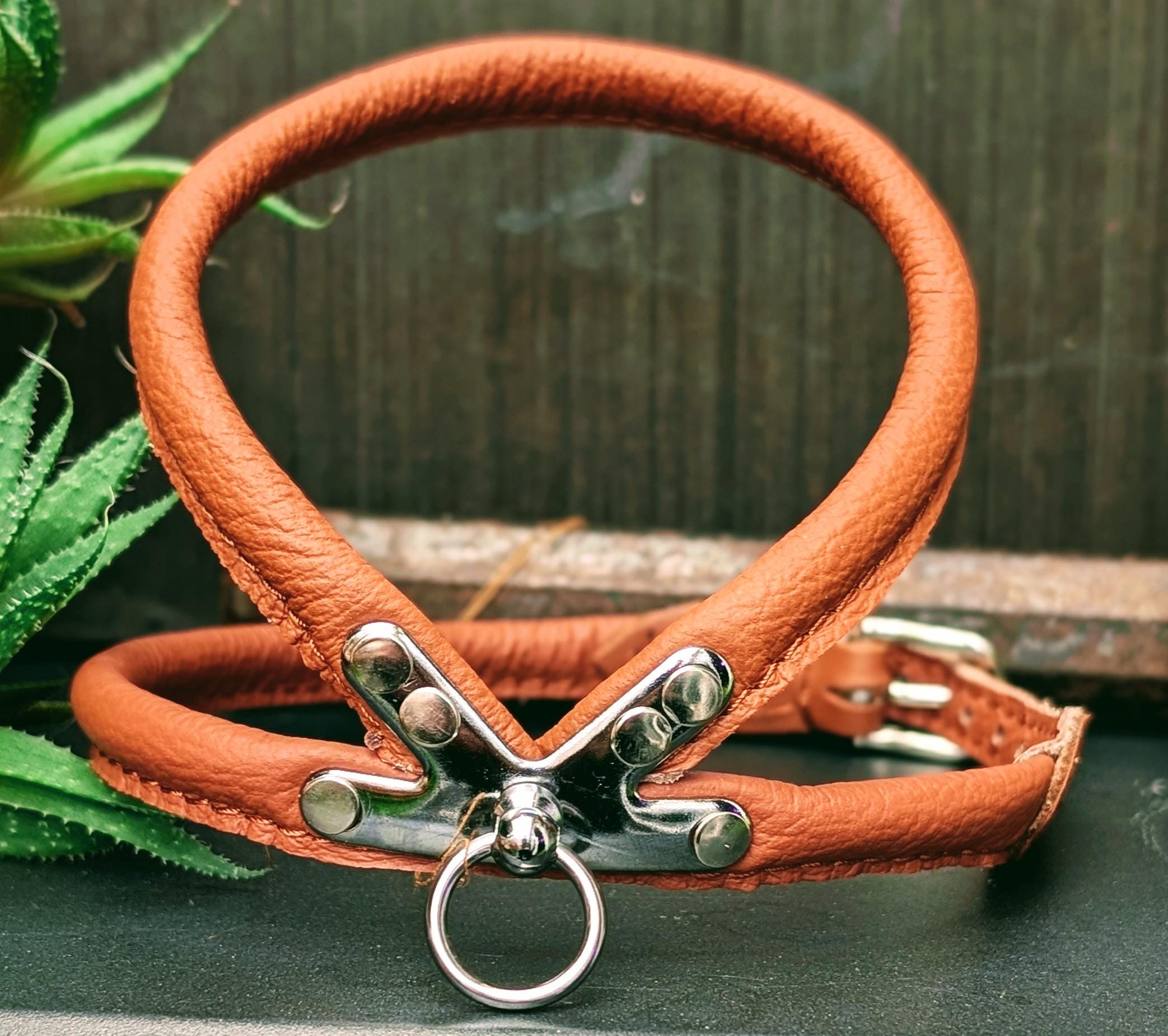 Dog HARNESS Real Soft Rolled Leather Round Handmade PETITE SMALL Sizes ...