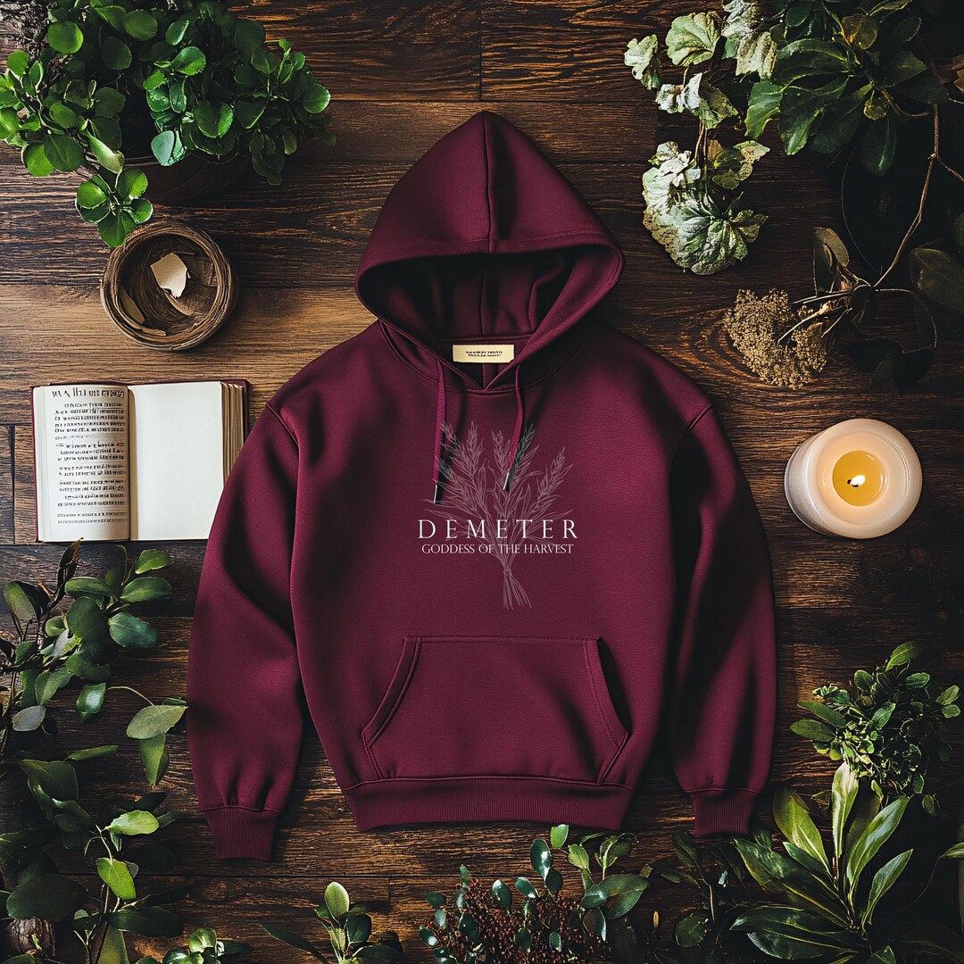 Demeter Goddess of the Harvest Hoodie, Book Lover, Reading Sweatshirt ...