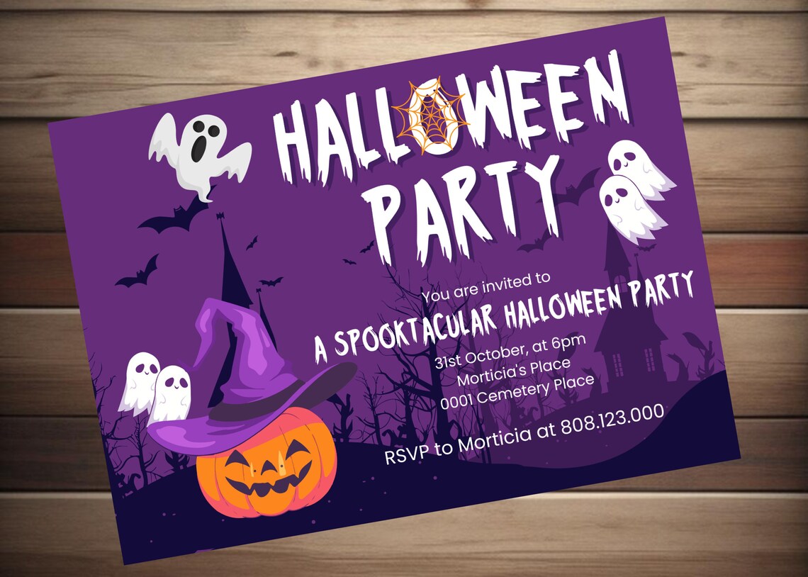 Halloween Party Invitation - Etsy
