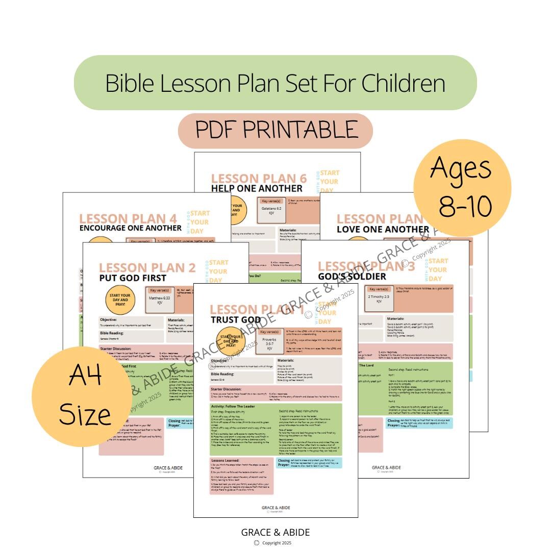 Bible Lesson Plan Set for Children | Bible Lessons | Bible Learning ...