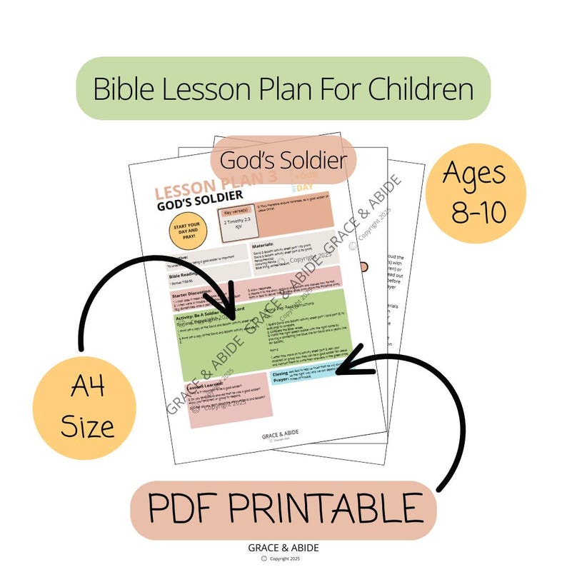 Bible Lesson Plan Set for Children | Bible Lessons | Bible Learning ...