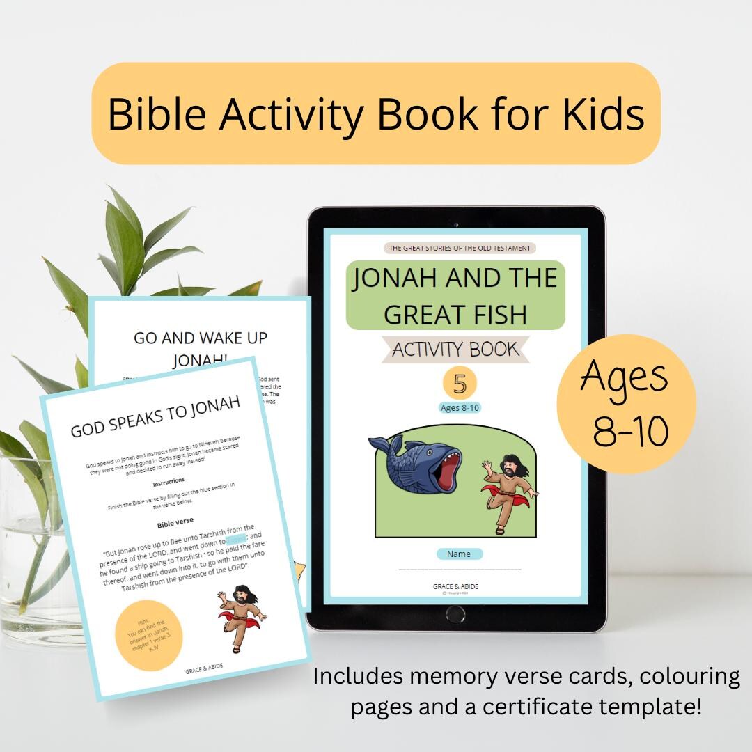 Jonah & the Great Fish Activity Book Bible Activity Book Printable ...
