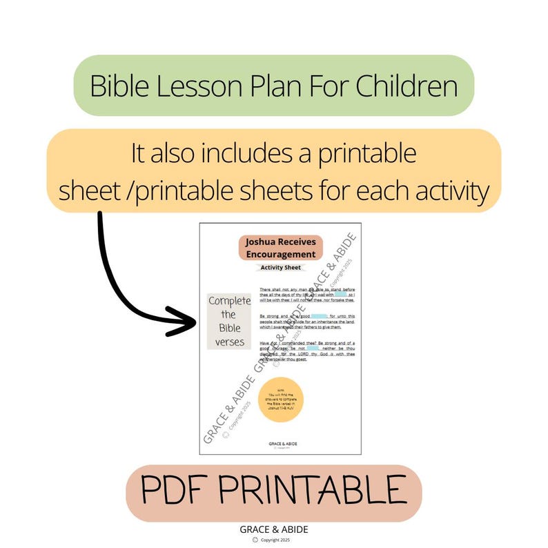 Bible Lesson Plan for Children | Encourage One Another Lesson Plan 4 ...