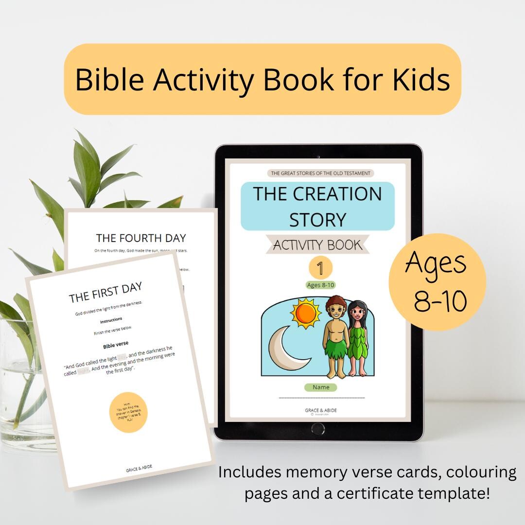 The Creation Story Activity Book Bible Activity Book Printable Bible ...