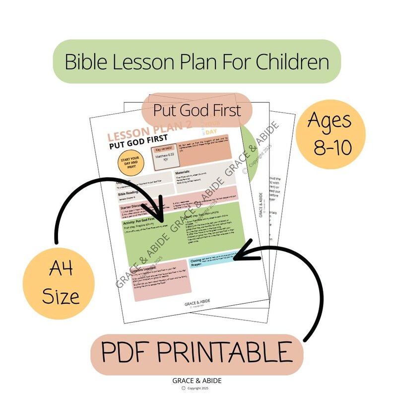 Bible Lesson Plan Set for Children | Bible Lessons | Bible Learning ...