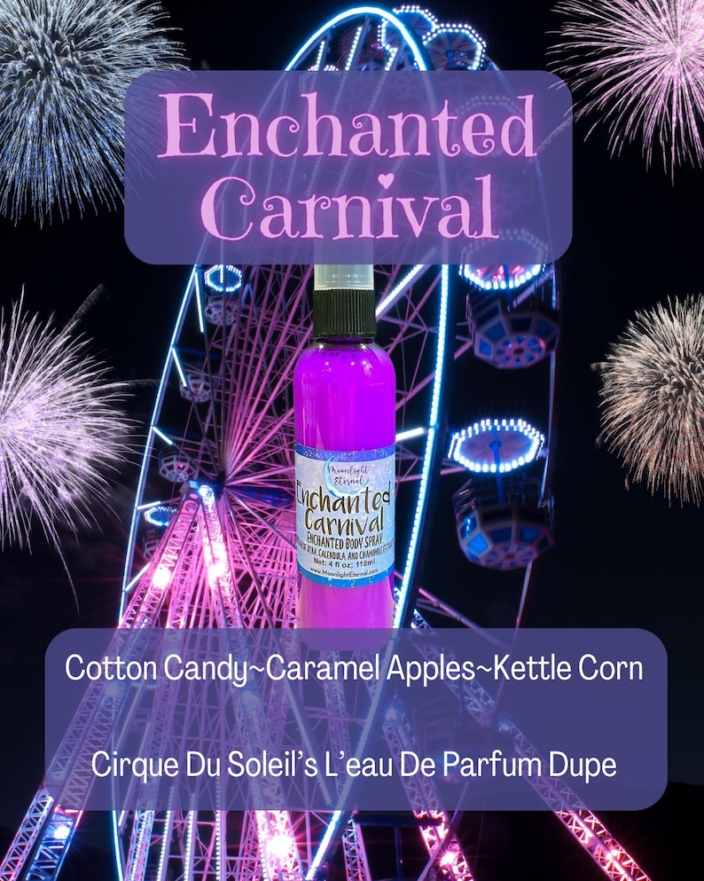 Enchanted Carnival Hair and Body Spray. Cotton Candy, Caramel Apple. 4 ...