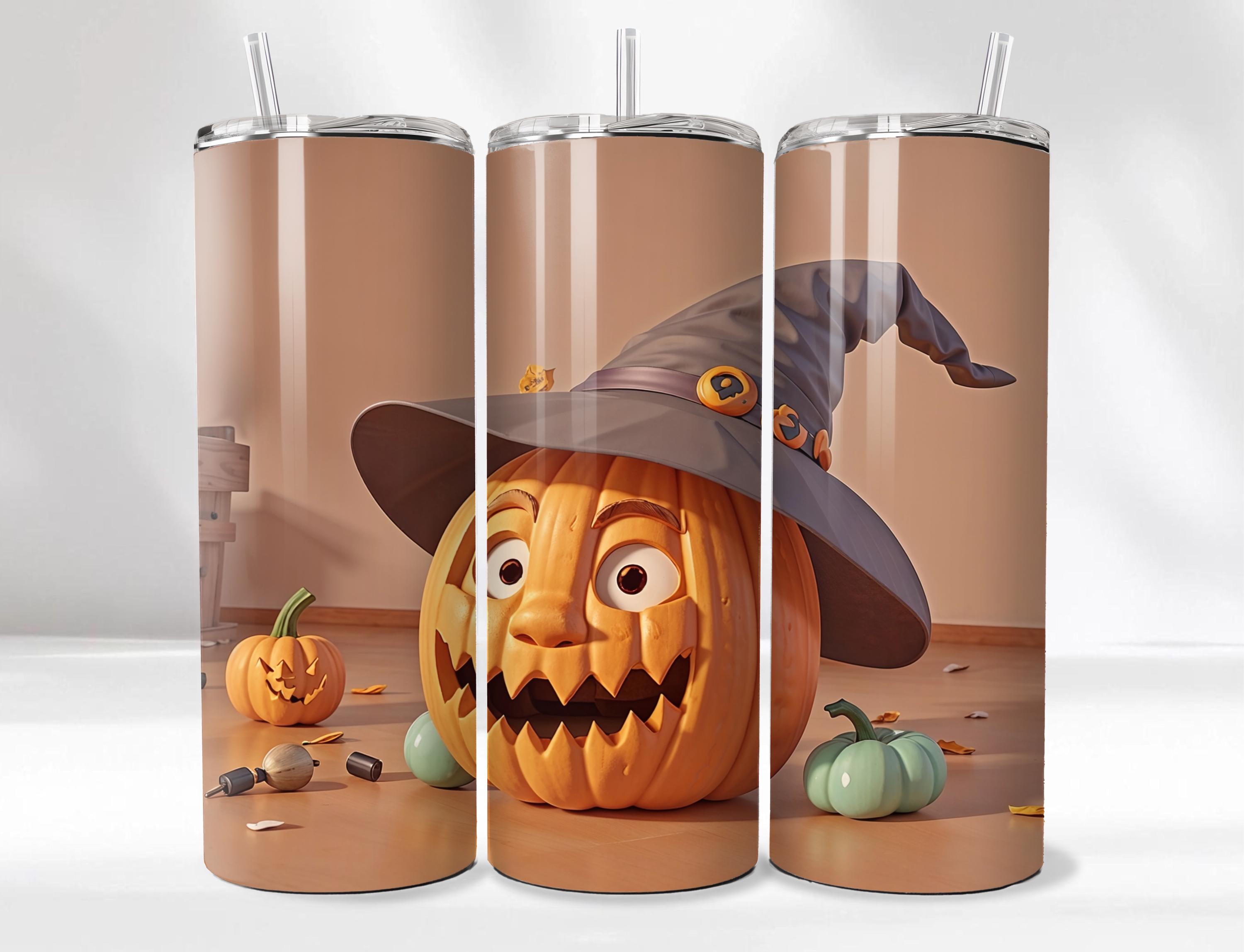 3D Cartoon Halloween Animation Tumbler in Esty Halloween Tumbler Wrap ...