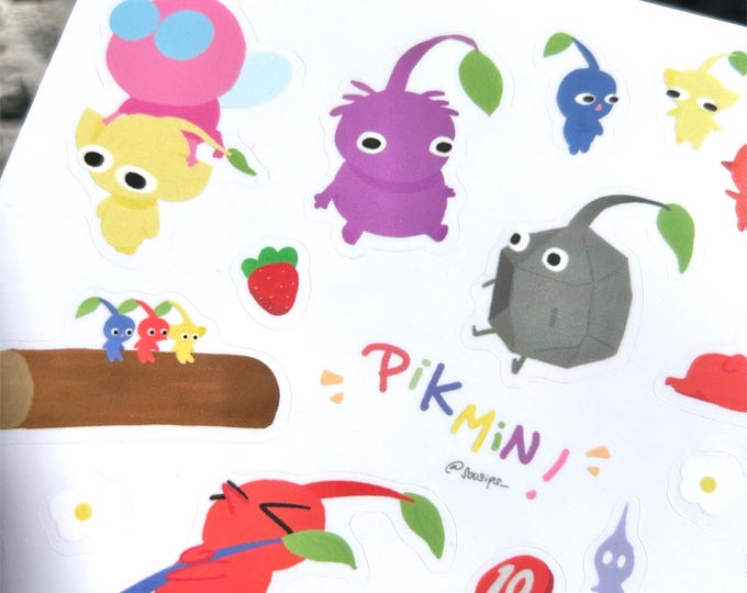 Pikmin Clear Sticker Sheet! - Etsy