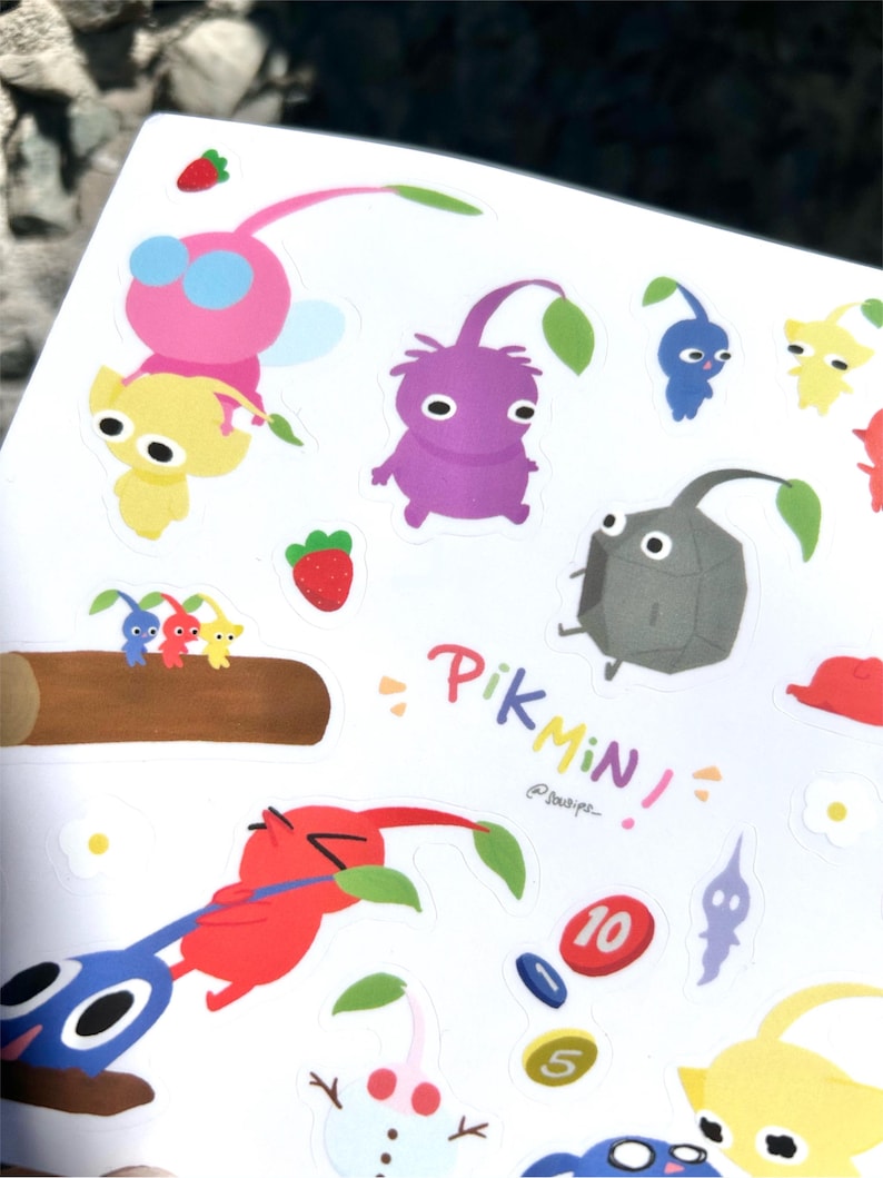 Pikmin Clear Sticker Sheet! - Etsy