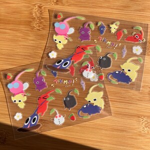 Pikmin Clear Sticker Sheet! - Etsy