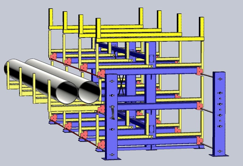 Industrial Roll Out Rack System - Etsy