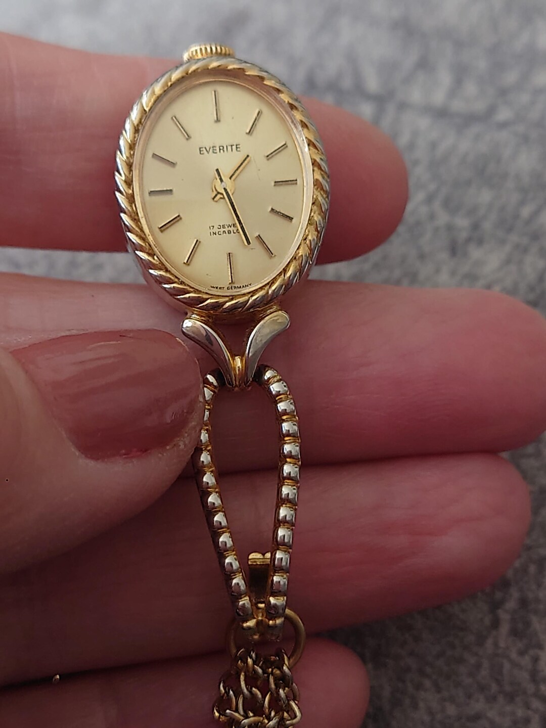 Pendant Watch EVERITE on a Beautiful Ornate Chain Hand Wind Full ...