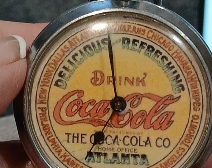 COCA COLA Advertising Pocket Watch Hand Wind Full Working Order - Etsy