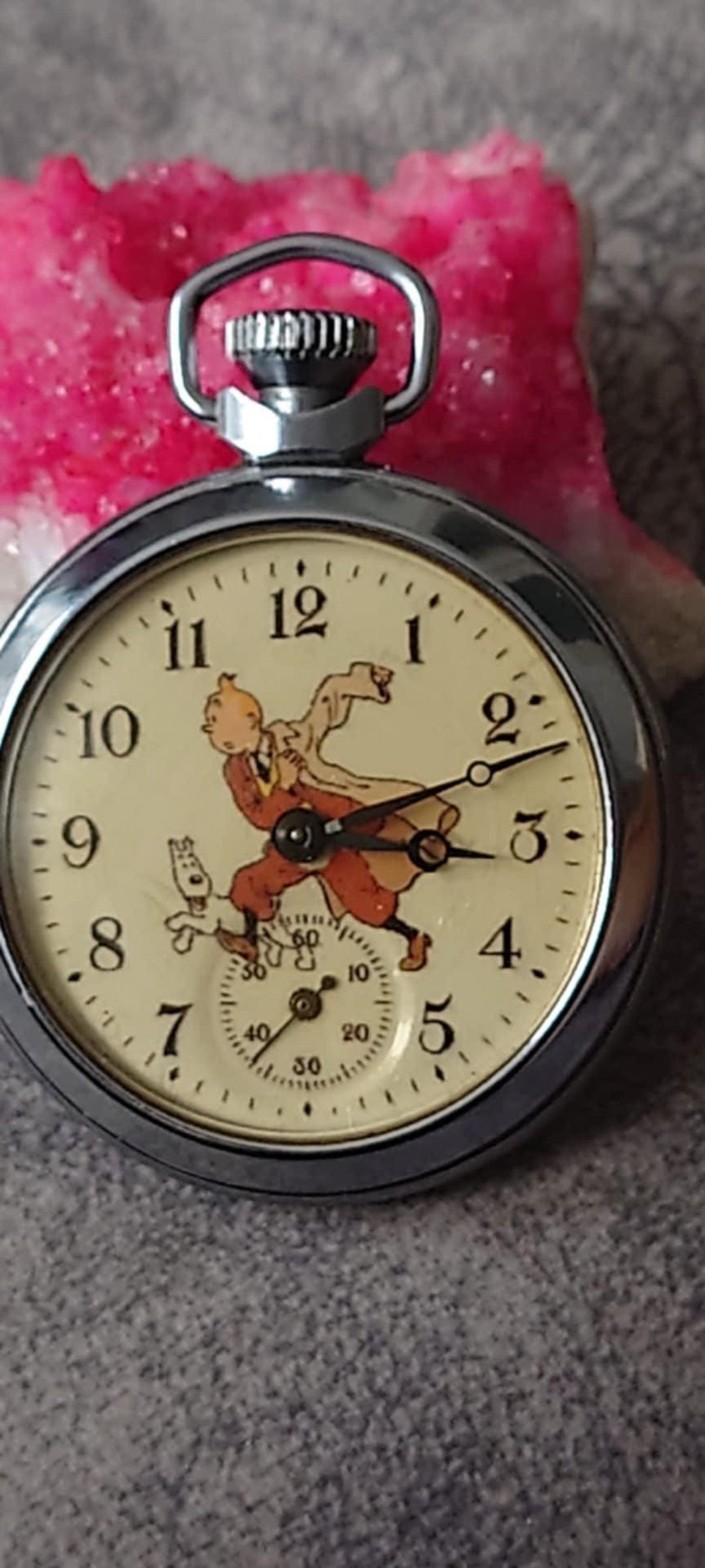 TINTIN & SNOWY Advertising Pocket Watch Hand Wind Full Working Order - Etsy