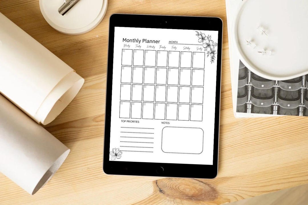 Downloadable Monthly Calendar - Etsy