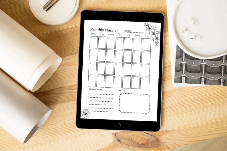 Downloadable Monthly Calendar - Etsy