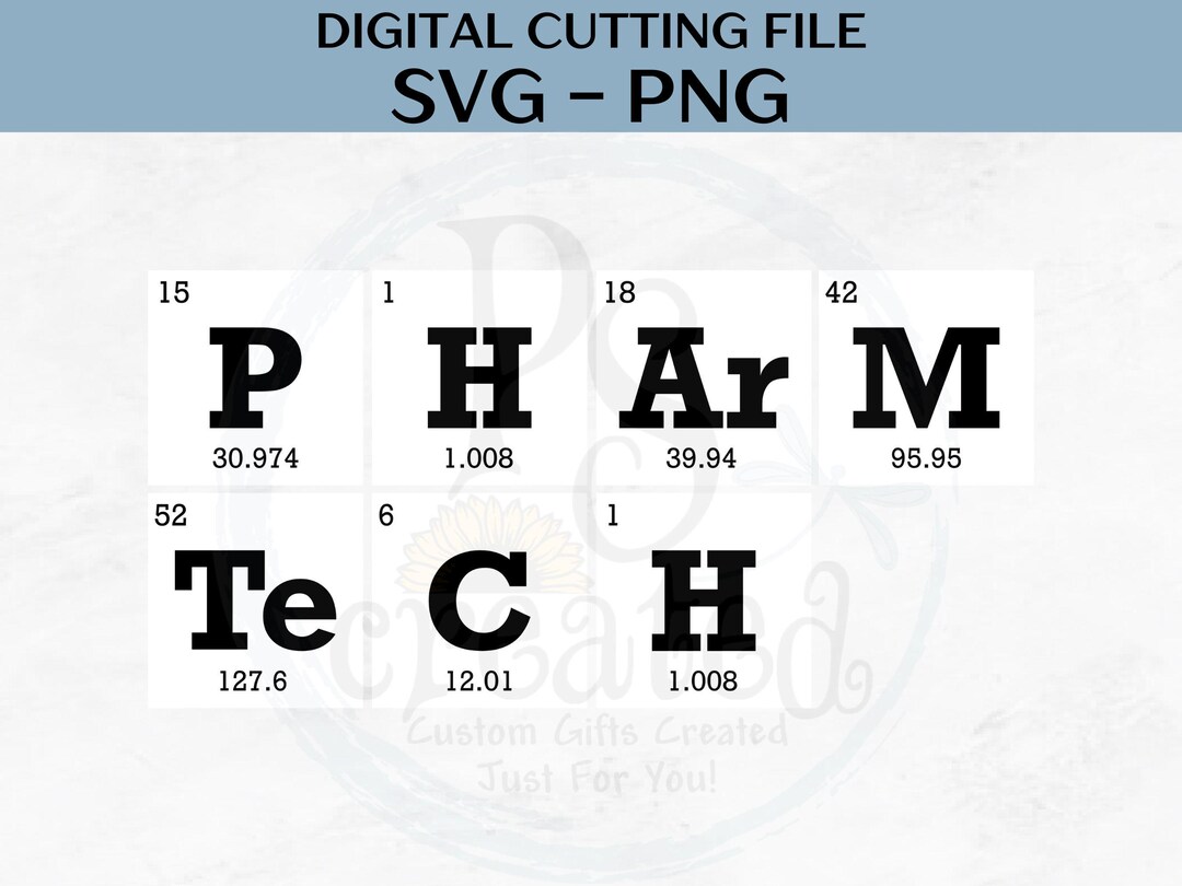 Pharmacy Tech Elements SVG, PNG, Instant Download - Etsy