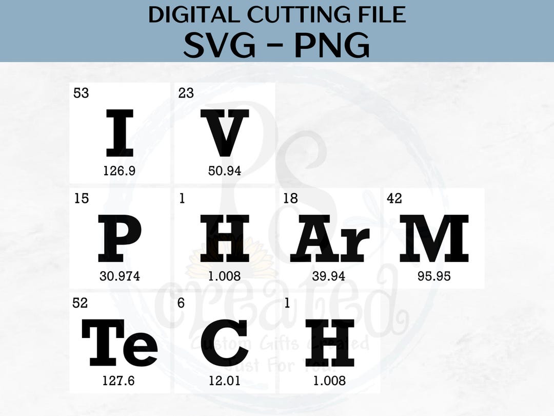 IV Pharmacy Tech Elements SVG, PNG, Instant Download - Etsy