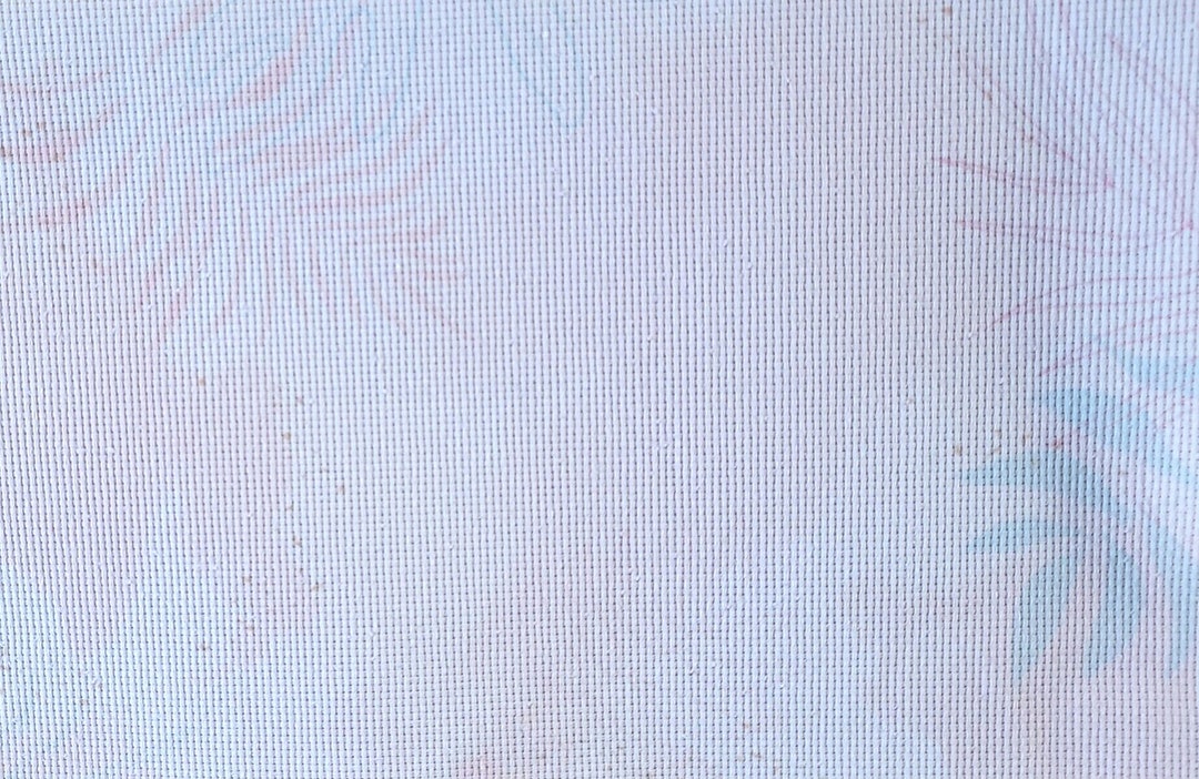 Printed 14 Count Aida for Cross Stitch Pink Tropical Flowers - Etsy