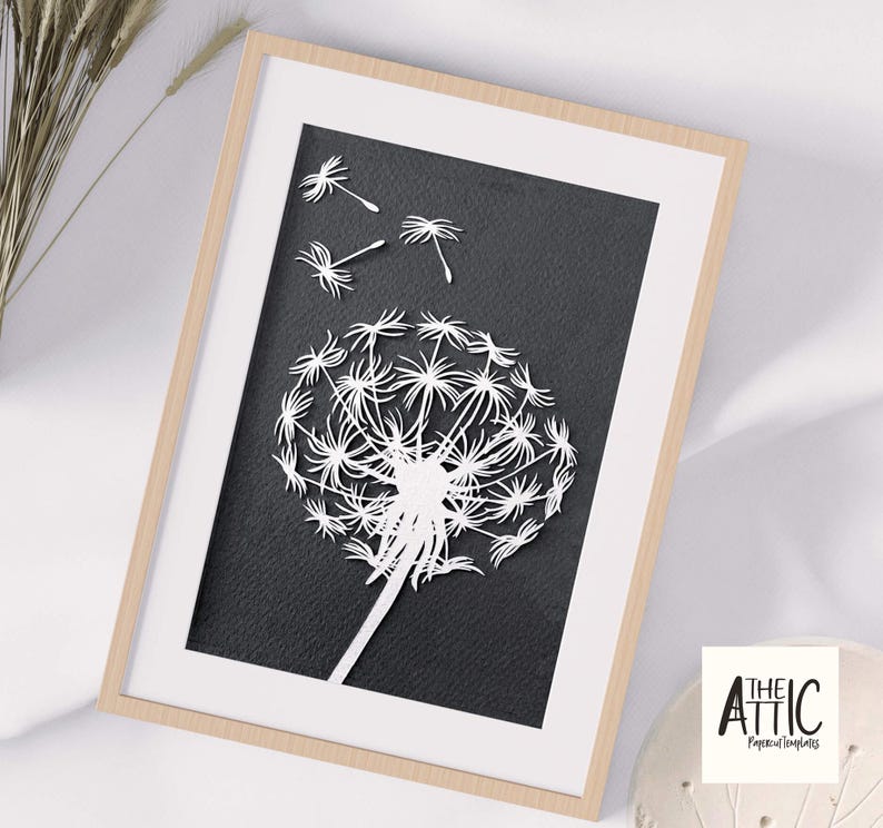Dandelion Papercutting Template: Botanical Papercut Design (PDF, JPEG ...