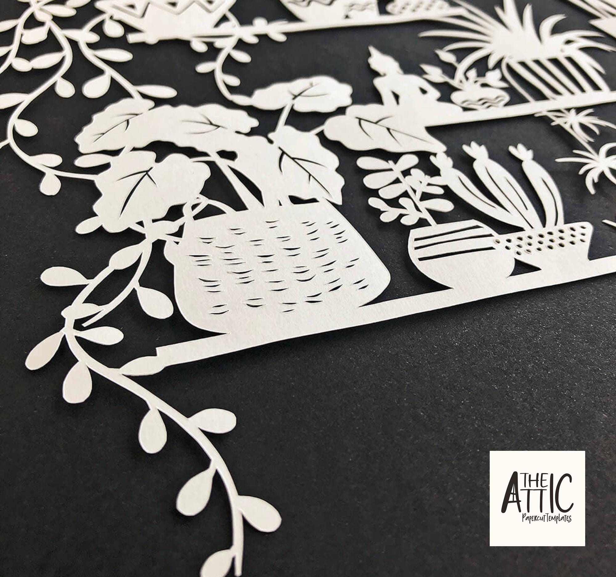 Houseplant Papercutting Template | Plant Lover Papercut | PDF JPEG for ...