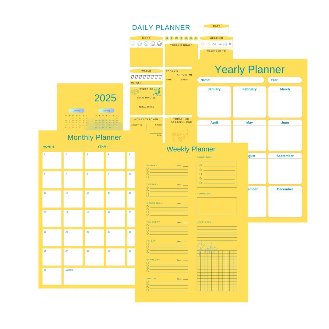 Plan Ahead With Our 2025 Digital Planner Set | Weekly, Daily, Monthly ...