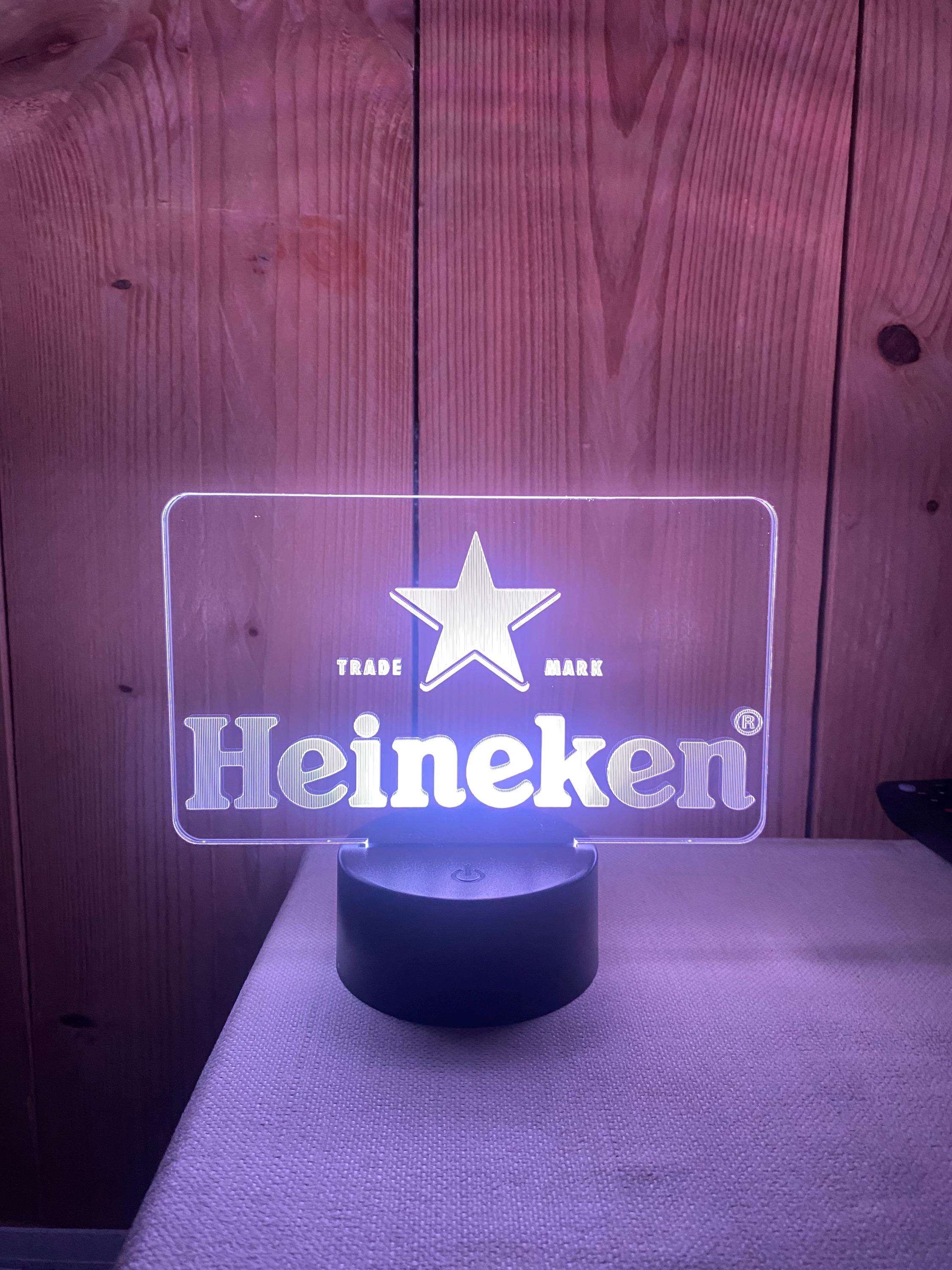 3D LED Lamp Heineken - Etsy