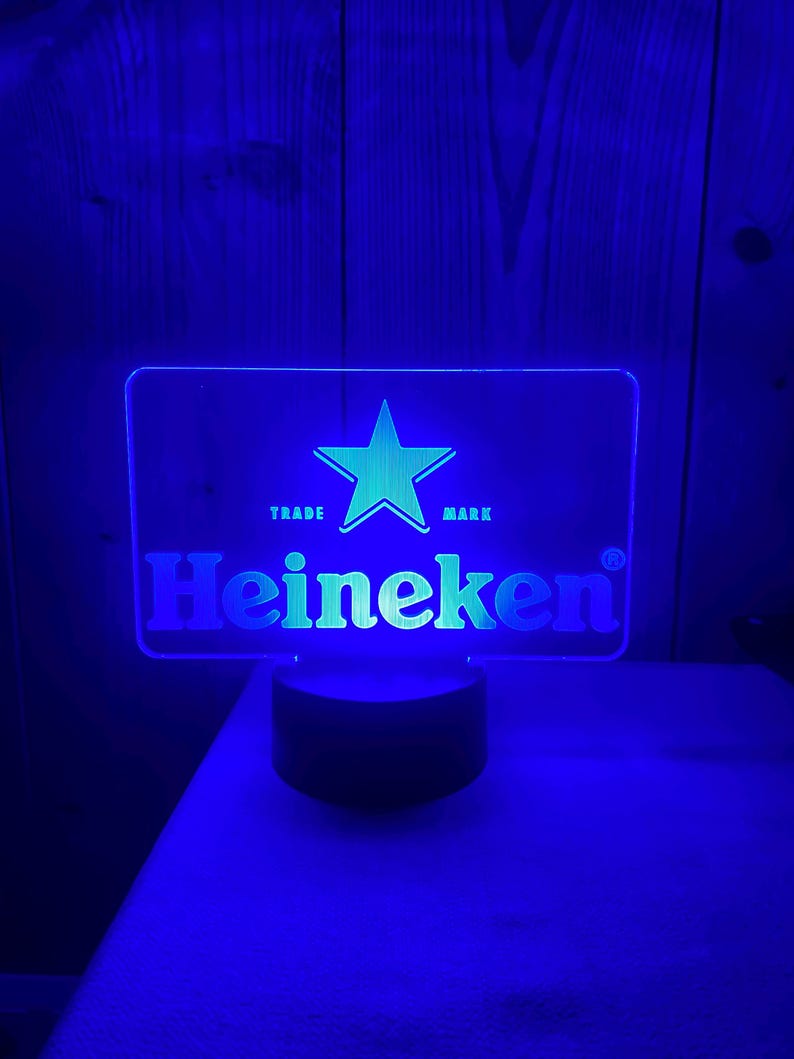 3D LED Lamp Heineken - Etsy