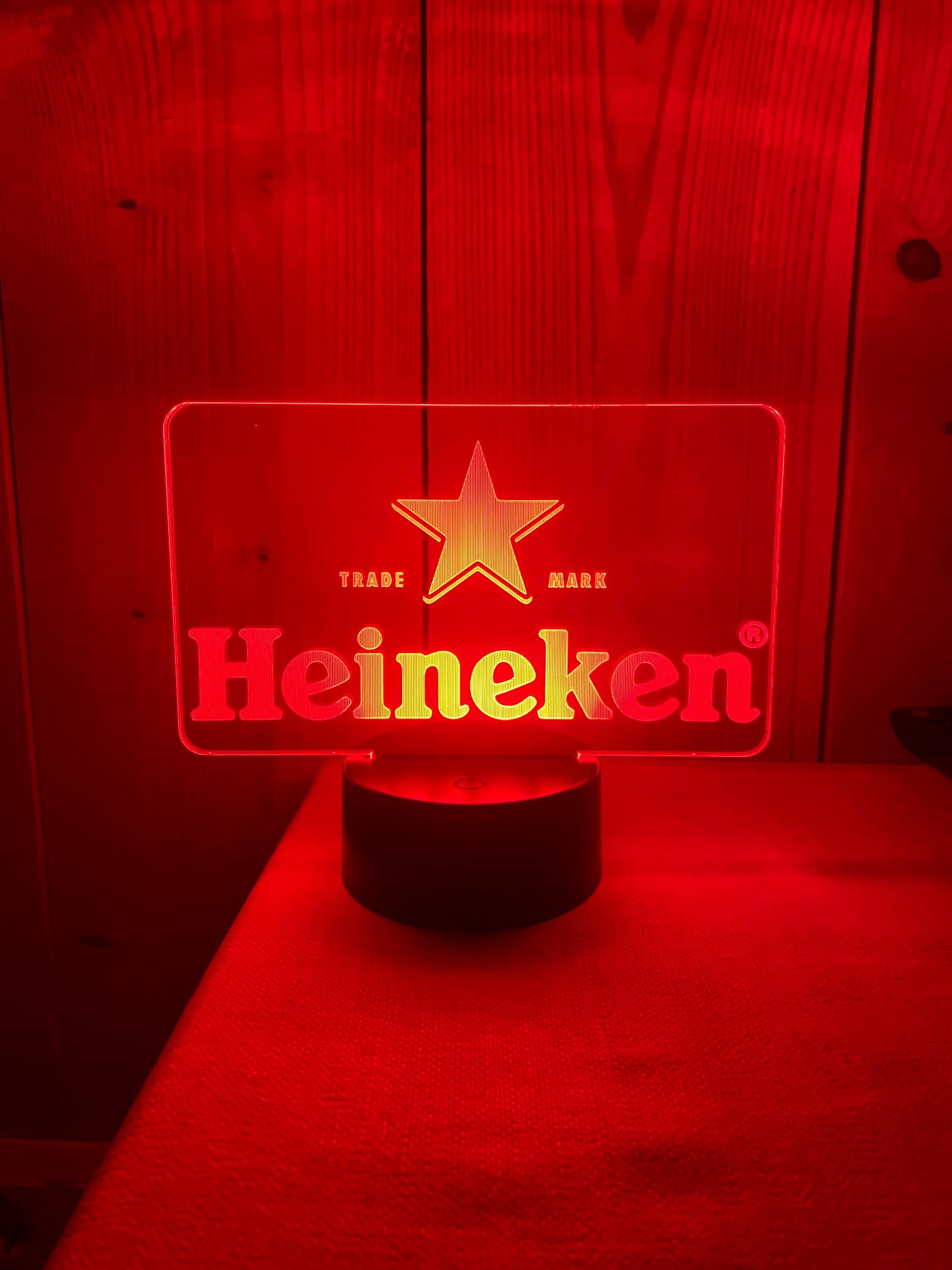3D LED Lamp Heineken - Etsy