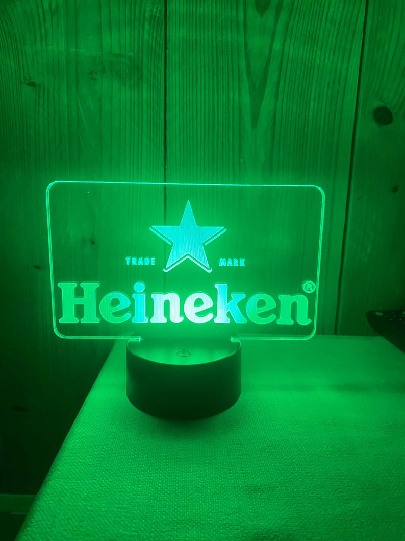 3D LED Lamp Heineken - Etsy