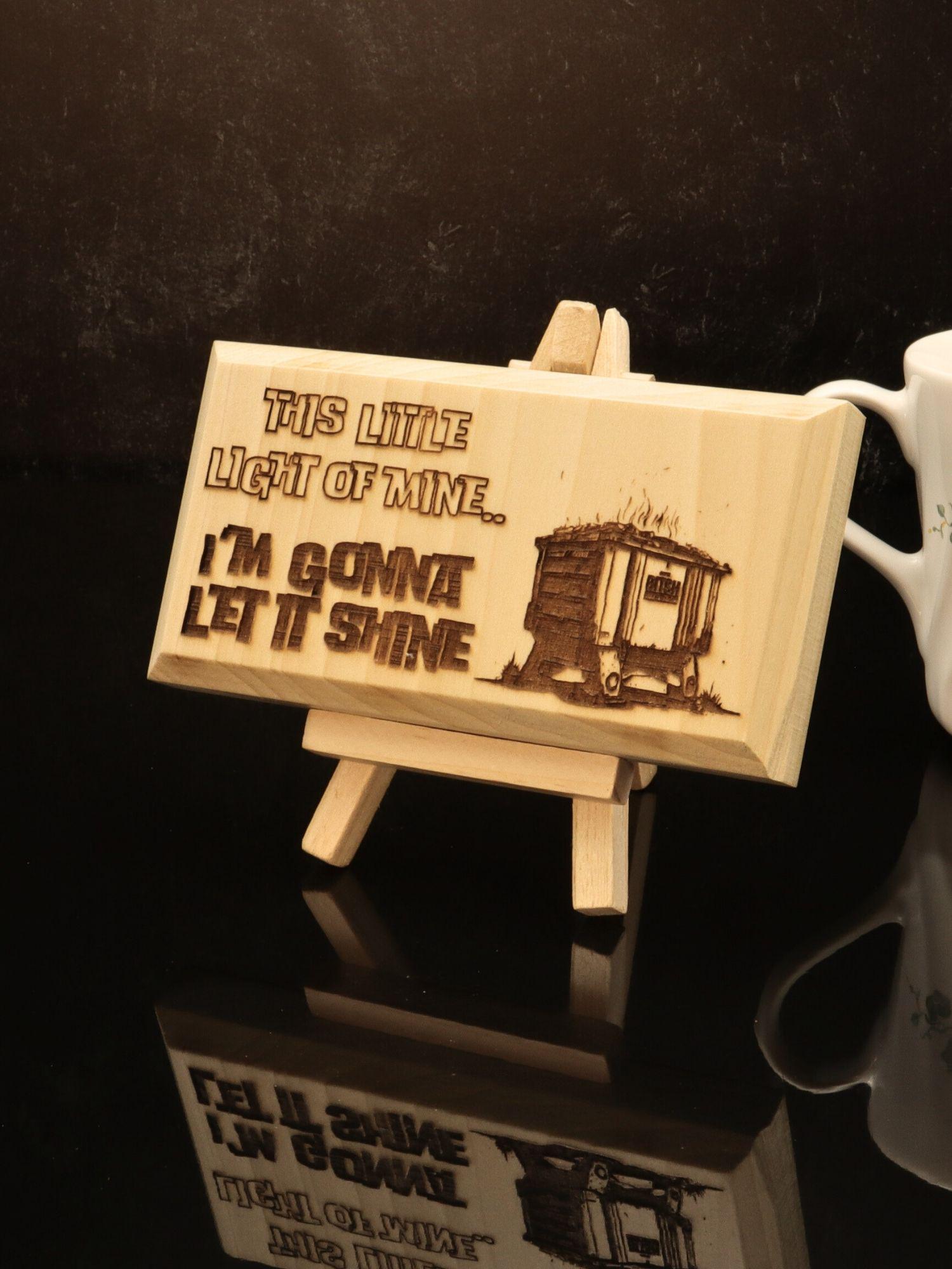 Funny Wall Art Dumpster Fire Cubicle Decor Gag Gift Mini Laser Engraved ...