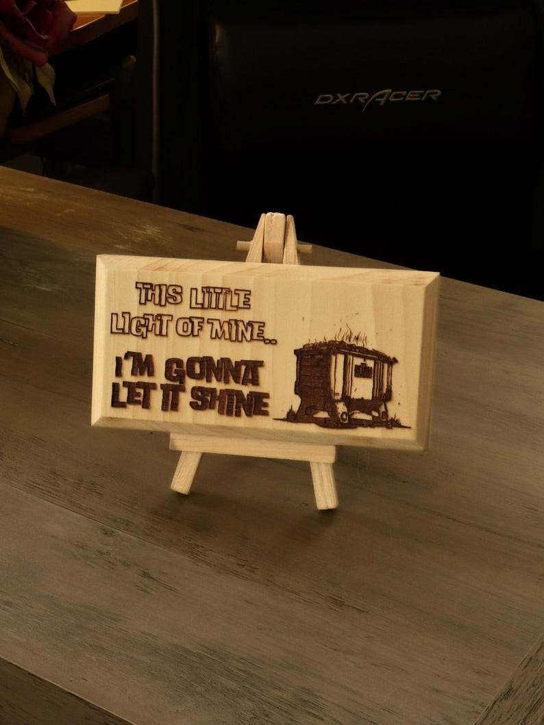 Funny Wall Art Dumpster Fire Cubicle Decor Gag Gift Mini Laser Engraved ...