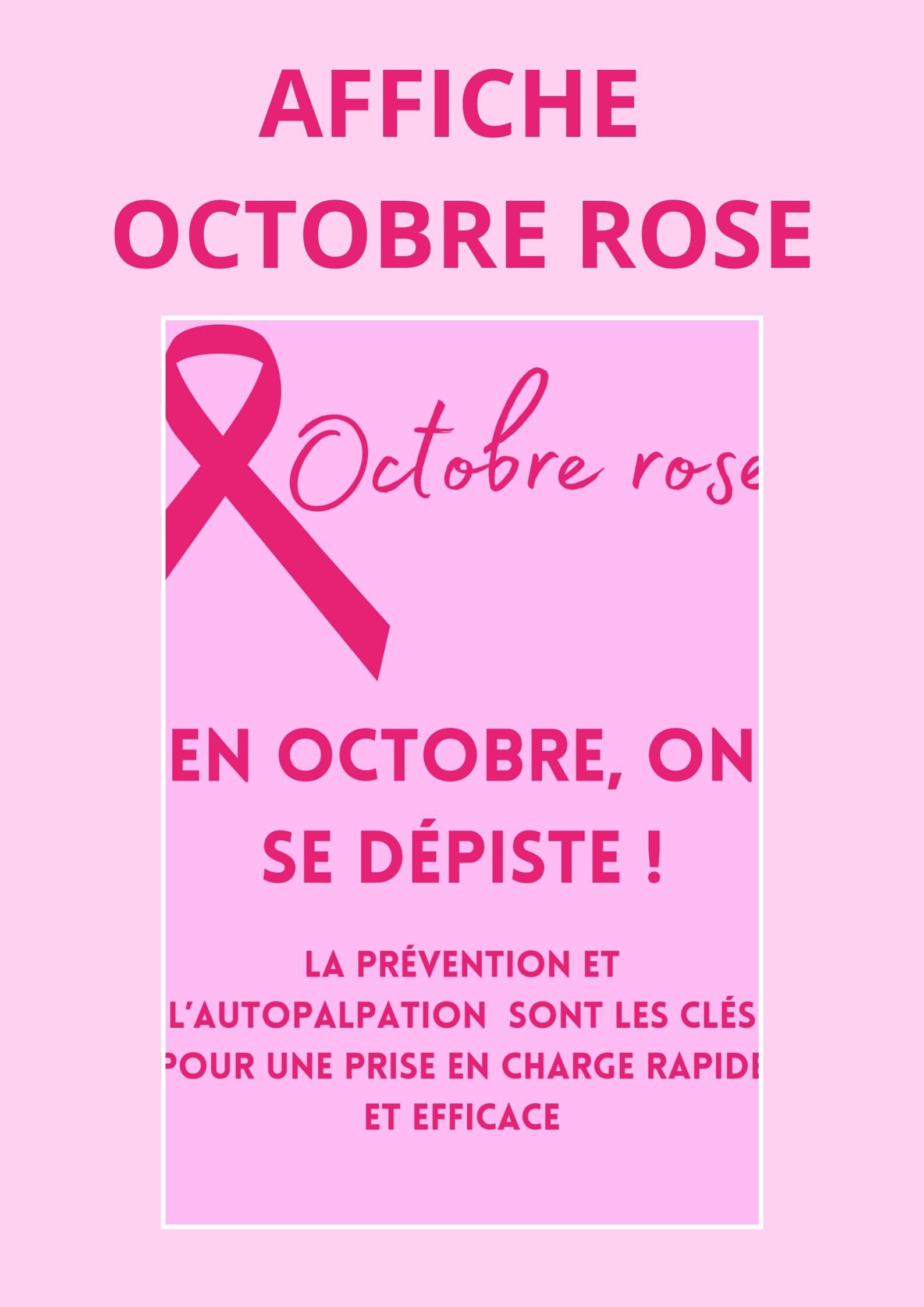 Affiche Octobre Rose - Etsy France