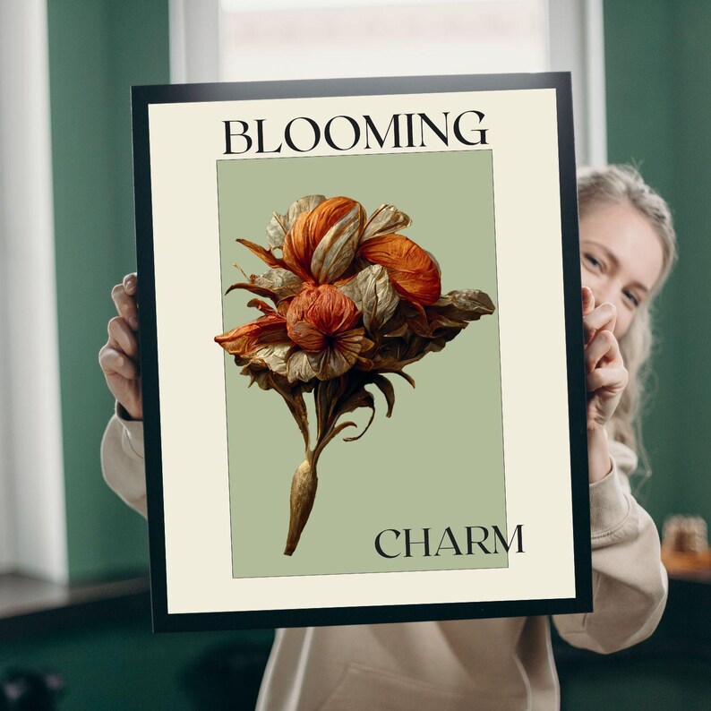 Blooming Floral Digital Wall Art – Set of 3 Botanical Prints | Instant ...