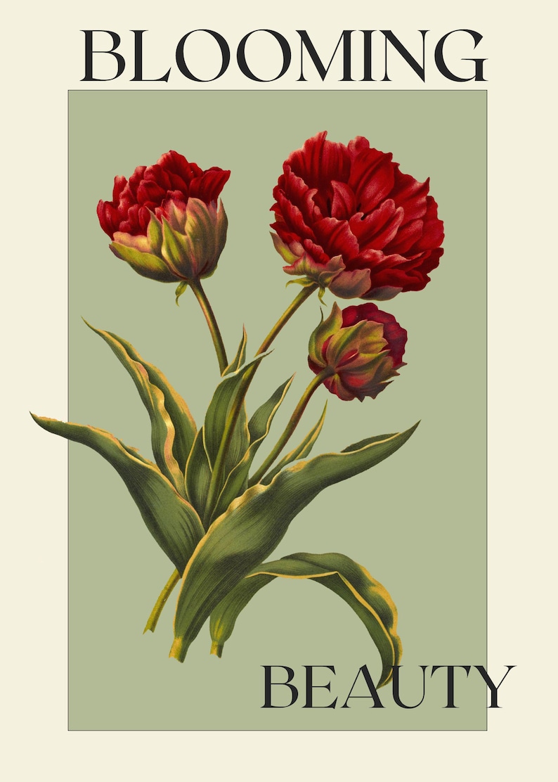 Blooming Floral Digital Wall Art – Set of 3 Botanical Prints | Instant ...
