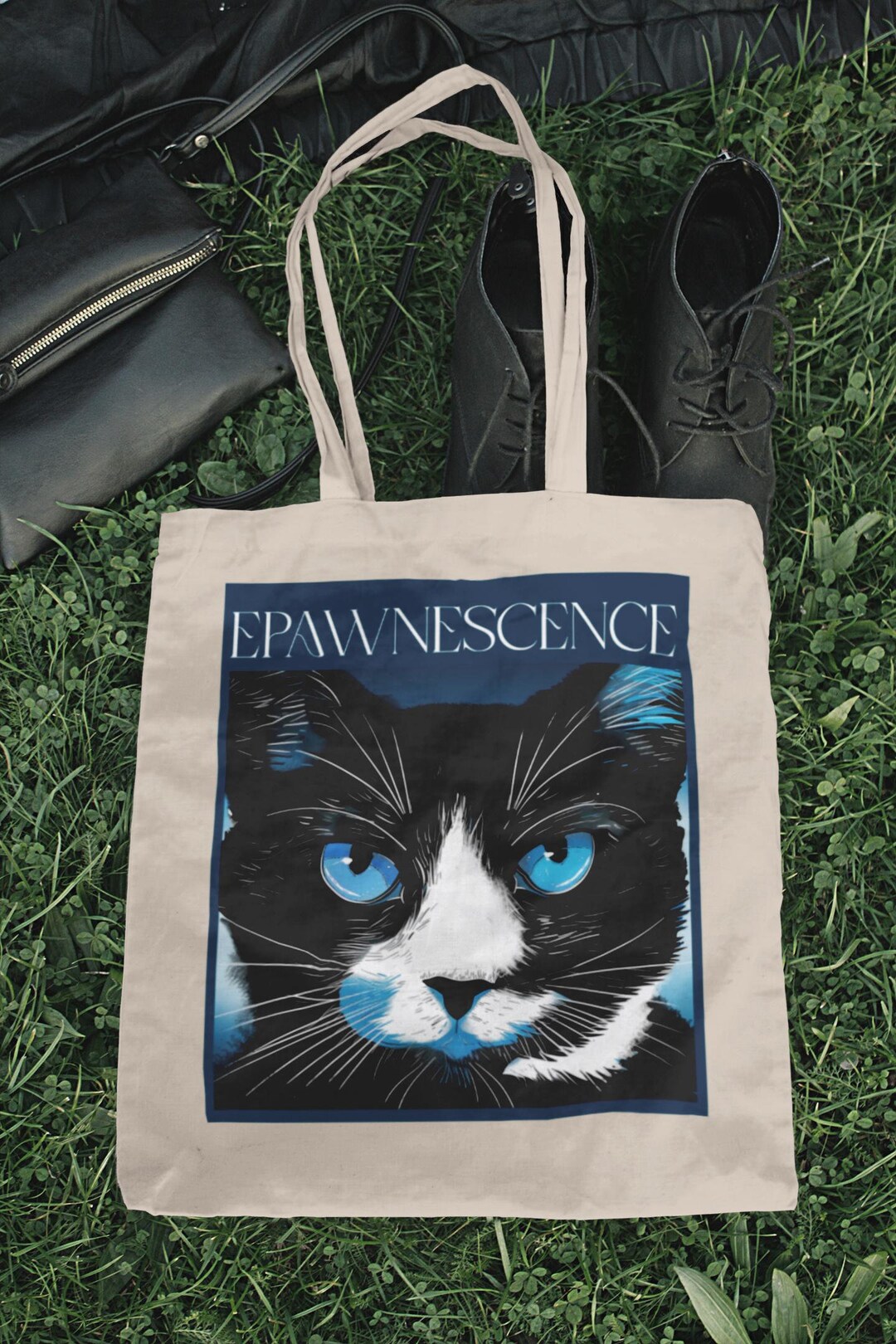 Evanescence Cat Parody Tote Bag: Funny Goth Rock Music Gift - Etsy