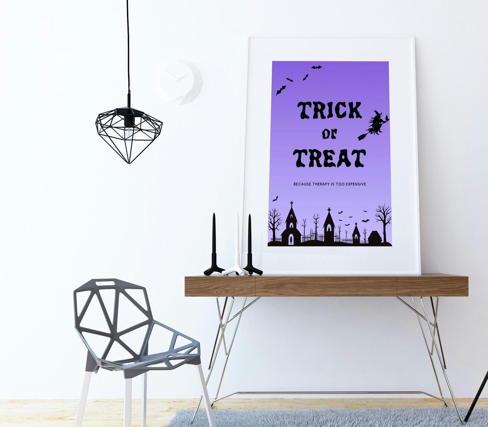 Printable Halloween Poster Funny Halloween Wall Art Digital Download ...