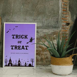 Printable Halloween Poster Funny Halloween Wall Art Digital Download ...