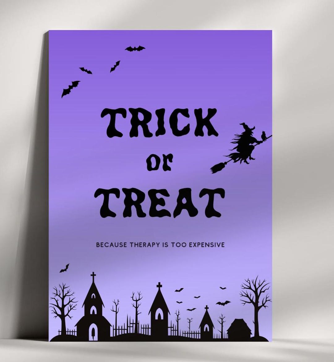 Printable Halloween Poster Funny Halloween Wall Art Digital Download ...