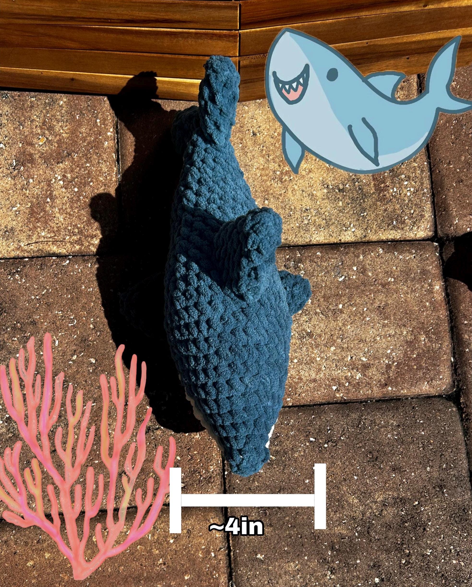 Chomp the Shark – Handmade Crochet Plush – Soft Stuffed Shark Toy ...