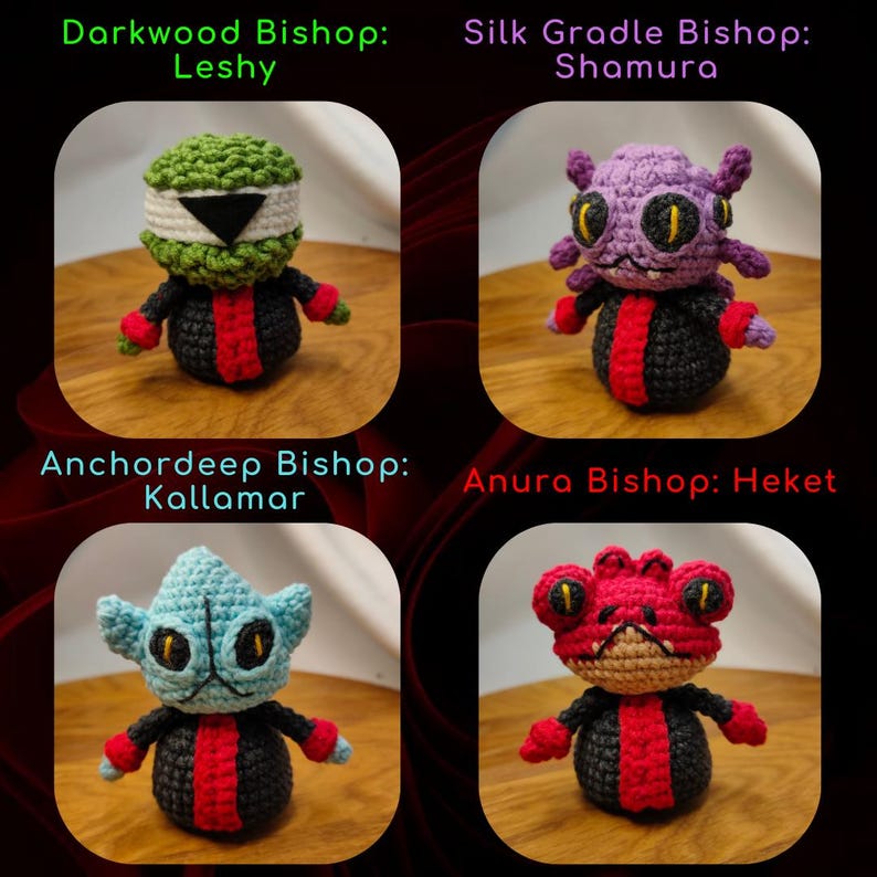 The Leaders of the Old Faith (leshy, Heket, Kallamar, Shamura) Crochet ...