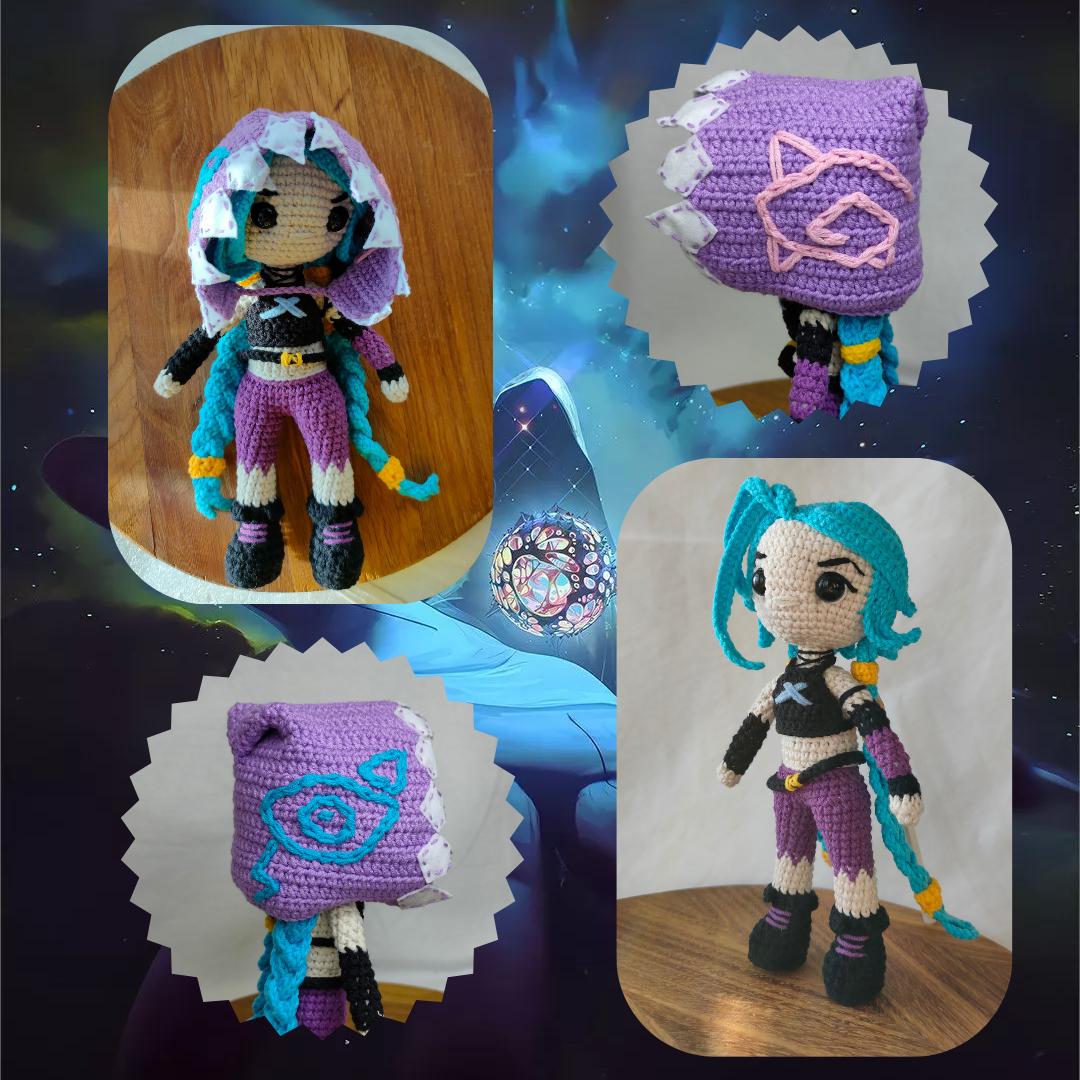 Jinx League of Legends Crochet Pattern bonus Pattern Hood - Etsy