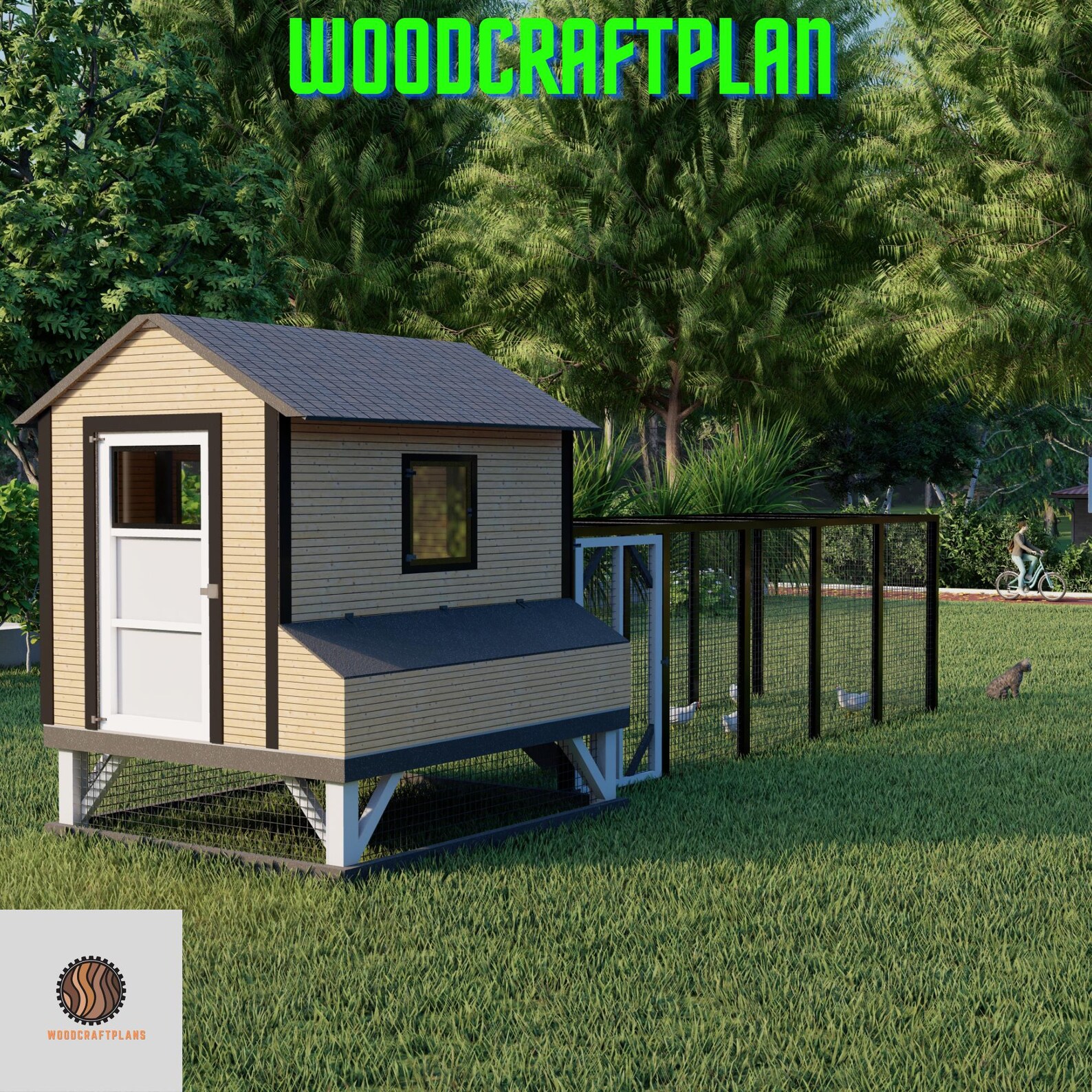 Chicken Coop and Chicken Run Plans PDF File Instant Download-wooden ...