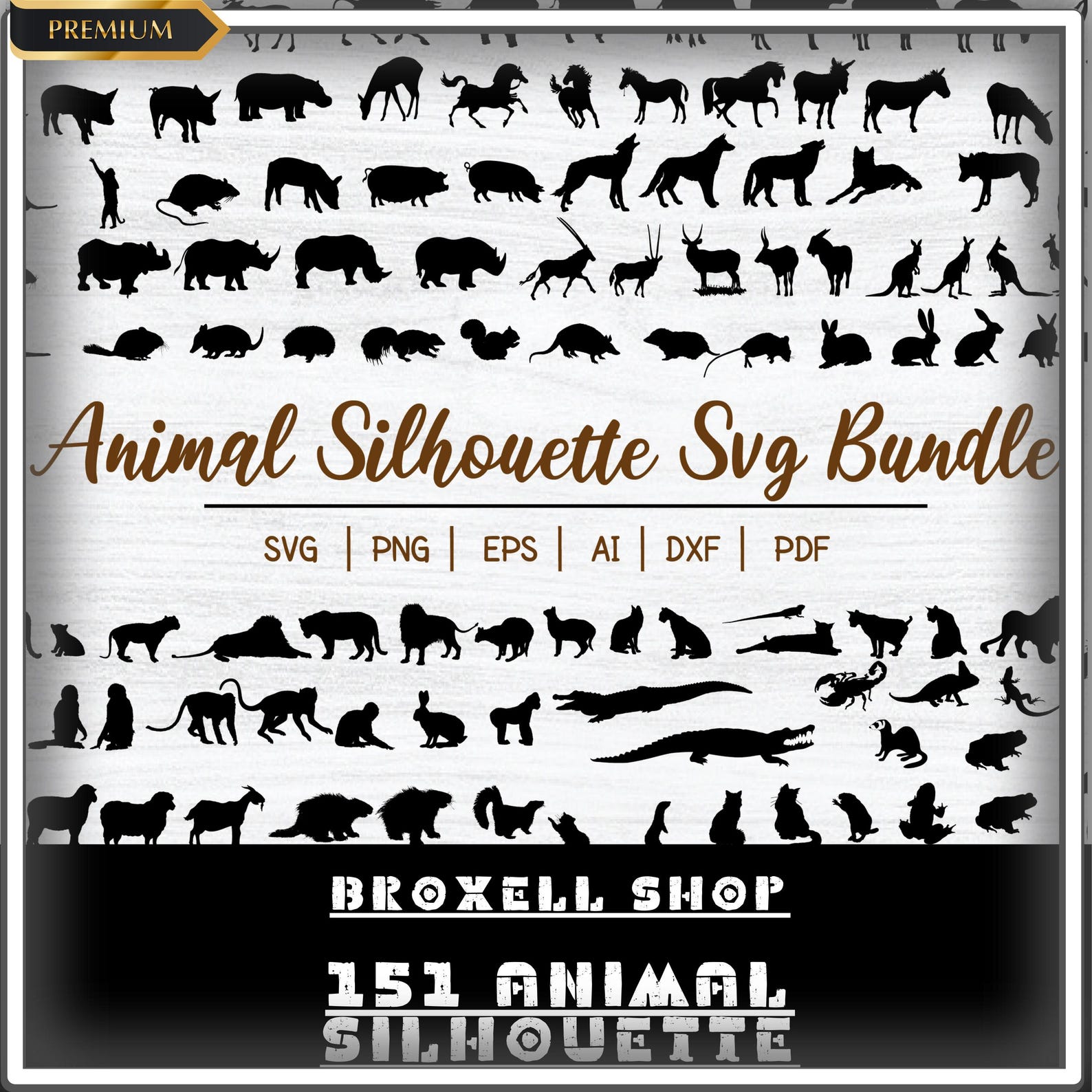 Animal SVG Bundle: Unique Animal Svgs, Silhouettes, Cut Files, Clipart ...