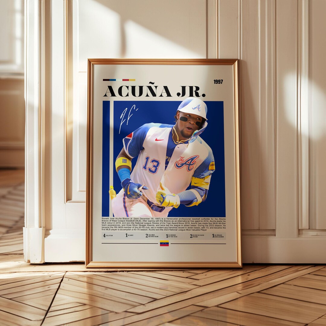 Ronald Acuña Jr. Atlanta Braves MLB Poster (digital Download) - Etsy