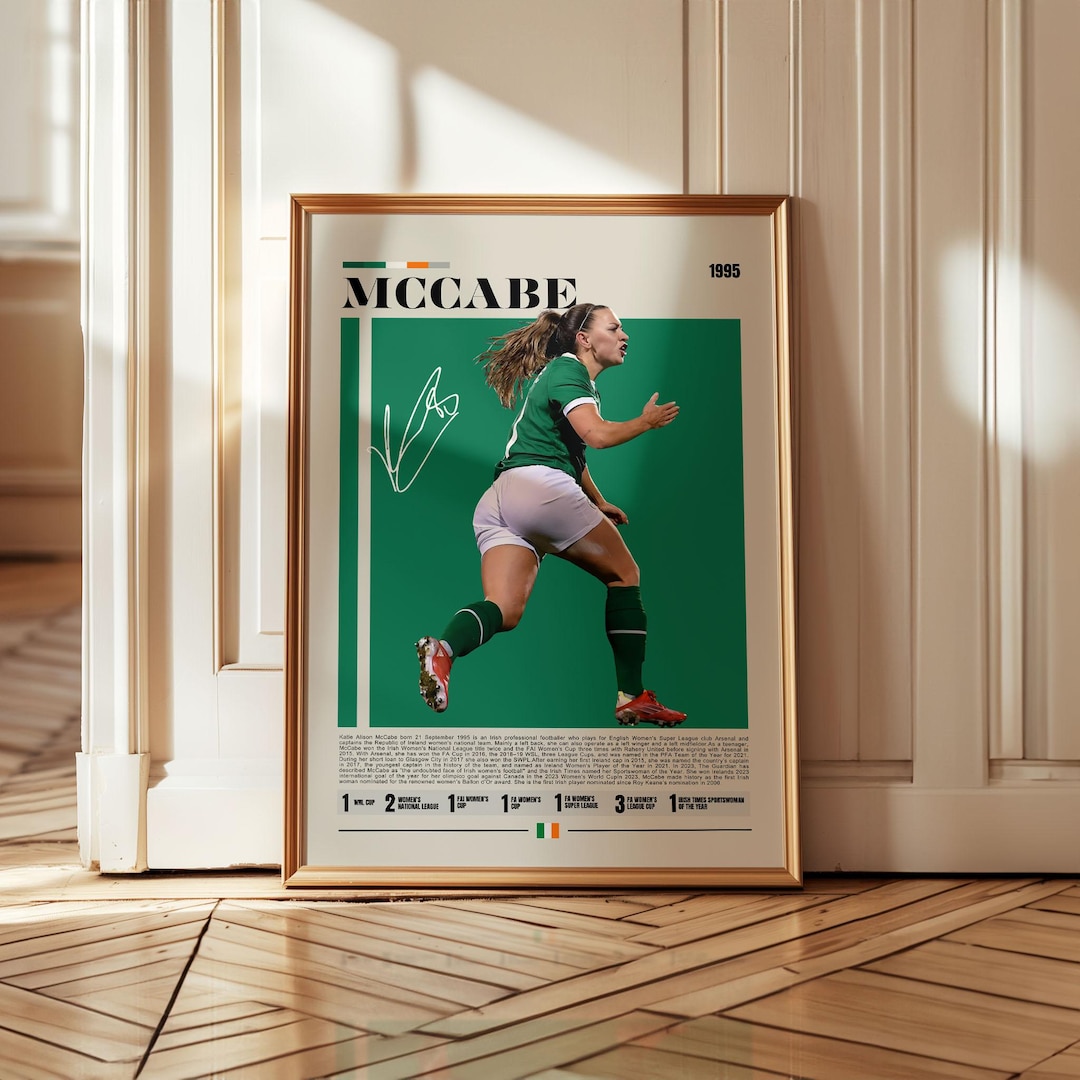 Katie Mccabe Poster, Arsenal W.F.C. Poster, Sports Poster, Football Player Poster, Soccer Wall ...