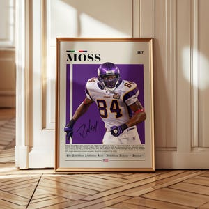 Randy Moss Poster, NFL Poster, Sports Poster, Modern Sports Art, NFL ...