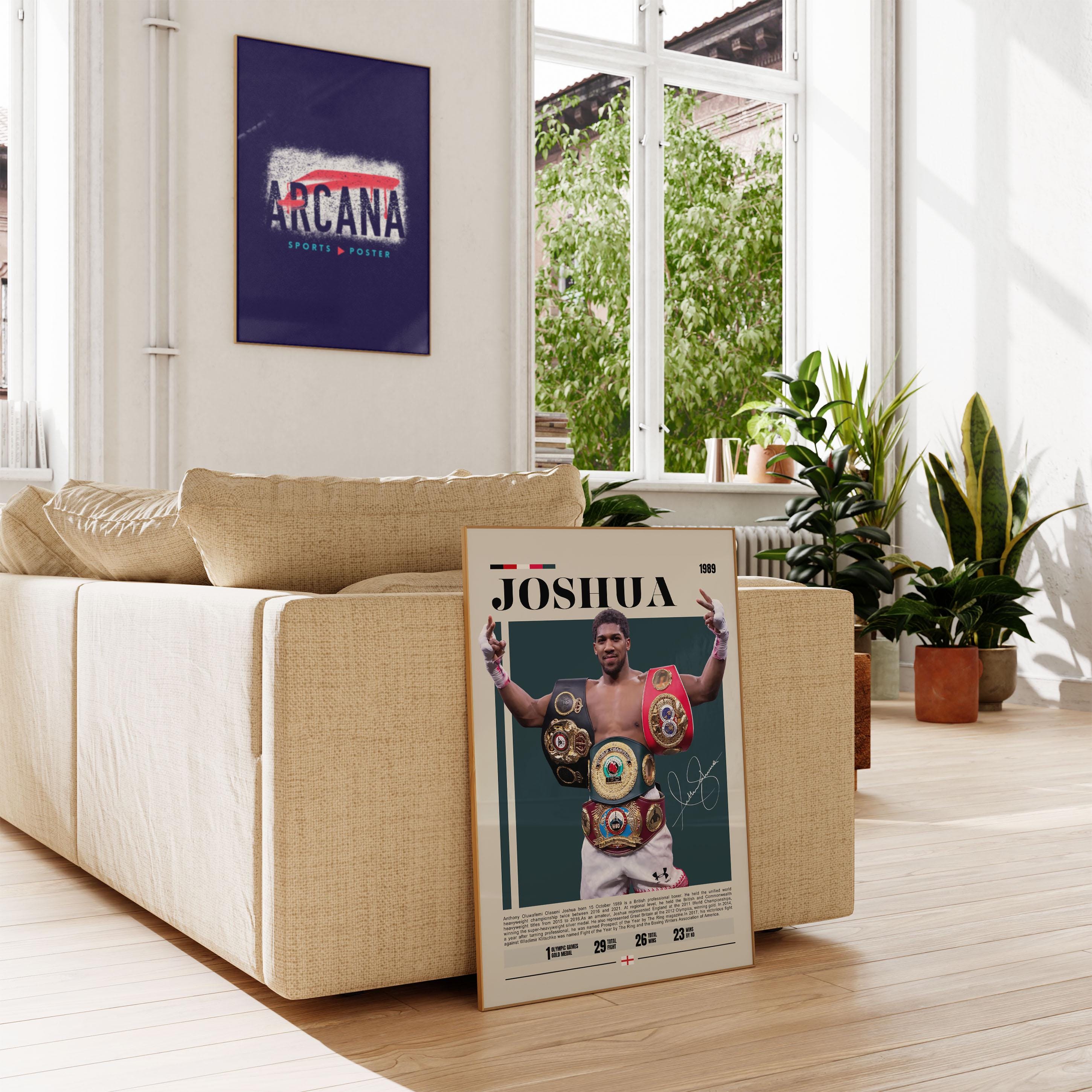 Anthony Joshua Poster, MMA Poster, Boxing Poster, Sports Poster, Mid ...