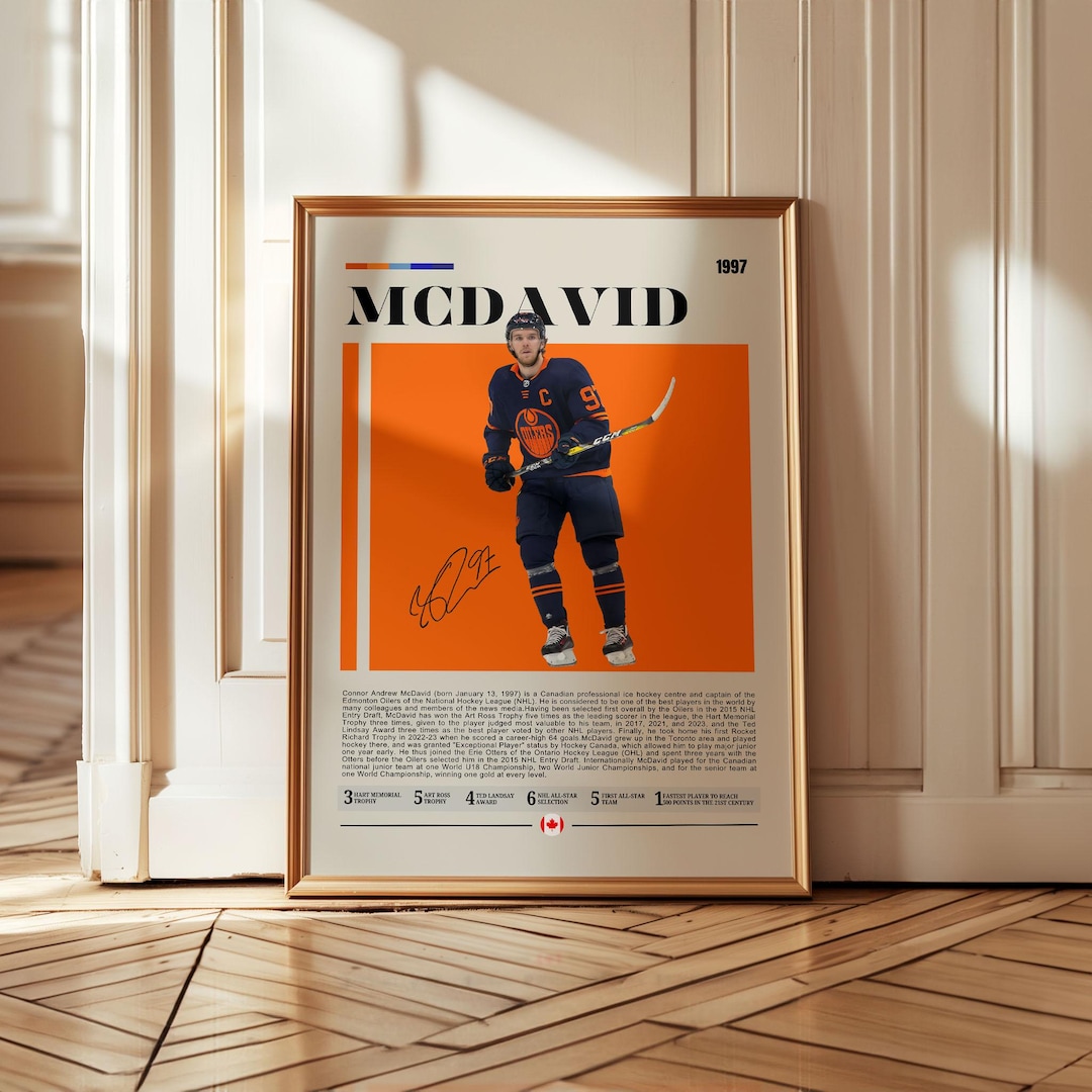 Connor Mcdavid Poster, Edmonton Oilers, NHL Poster, Hockey Poster ...